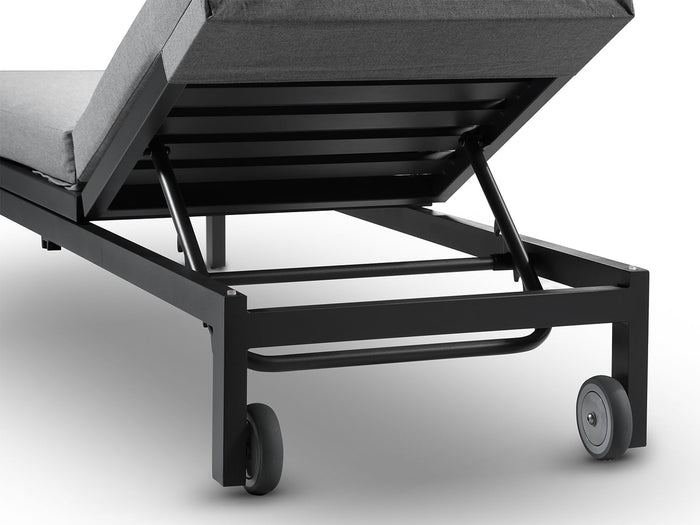 Moderno Sunbrella Grey Fabric Outdoor Sun Lounger|Alexander Francis